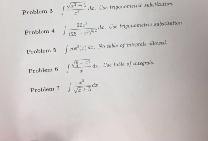 Solved Integral Squareroot x^2 - 1/x^3 dx. Use | Chegg.com
