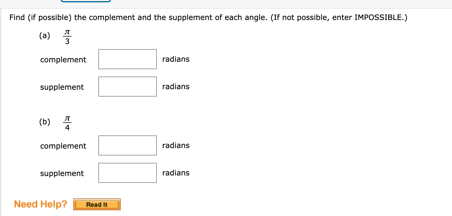 Solved Find (if possible) the complement and the supplement | Chegg.com