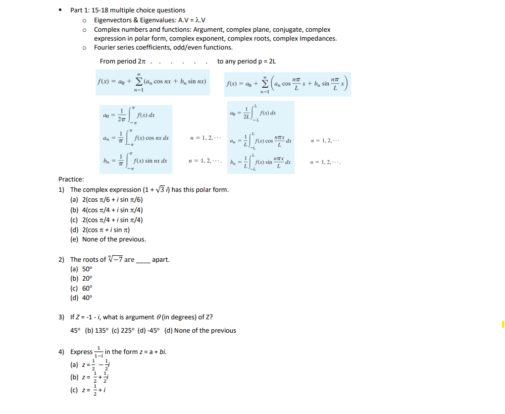 Solved Part 1 15 18 Multiple Choice Questions