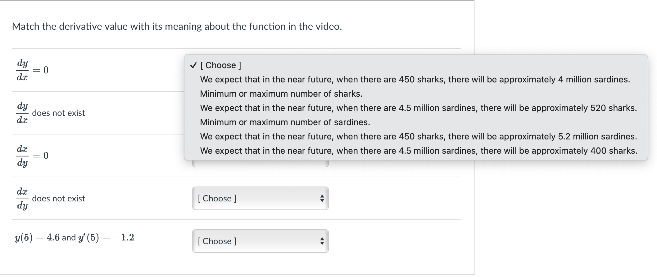 Solved See picture, all options are same for every equations | Chegg.com