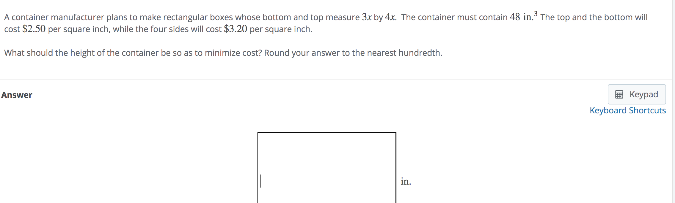 Solved 3 A container manufacturer plans to make rectangular | Chegg.com