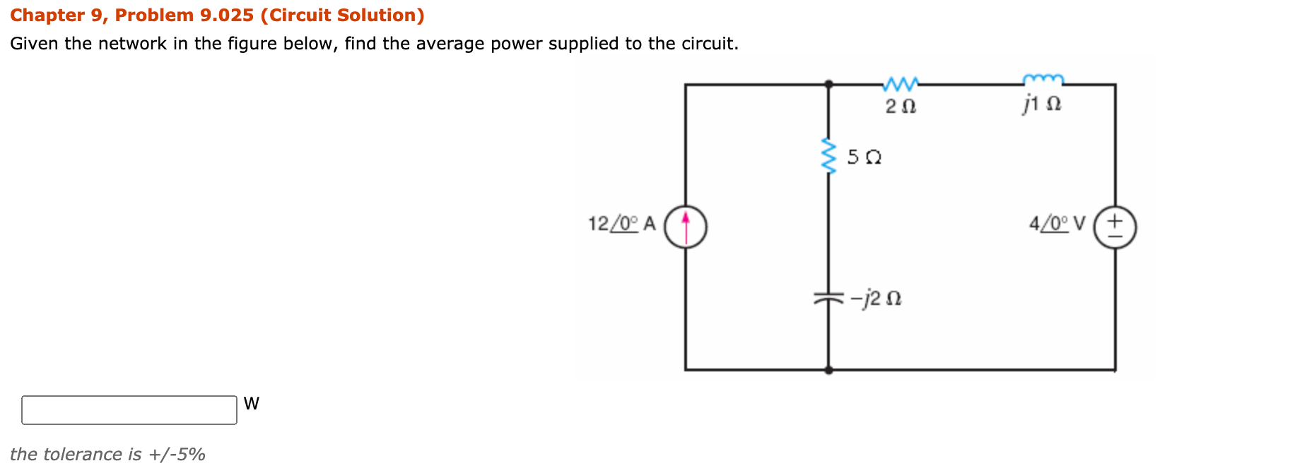Solved Chapter 9, Problem 9.025 (Circuit Solution) Given the | Chegg.com