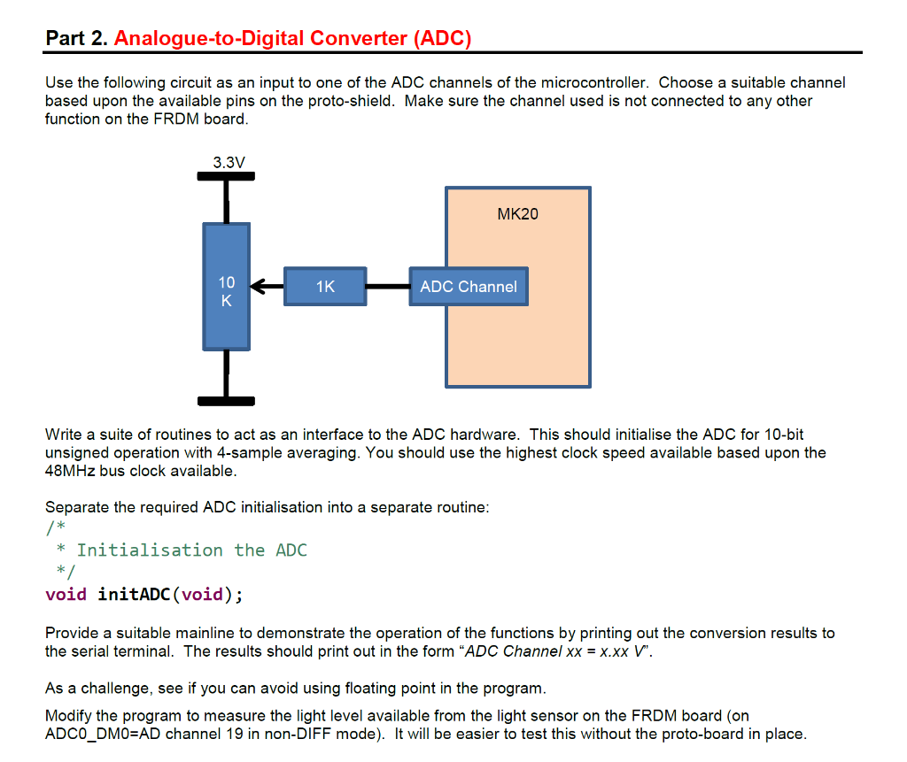 Embedded Microcontrollers Part 1: Add port numbers to | Chegg.com