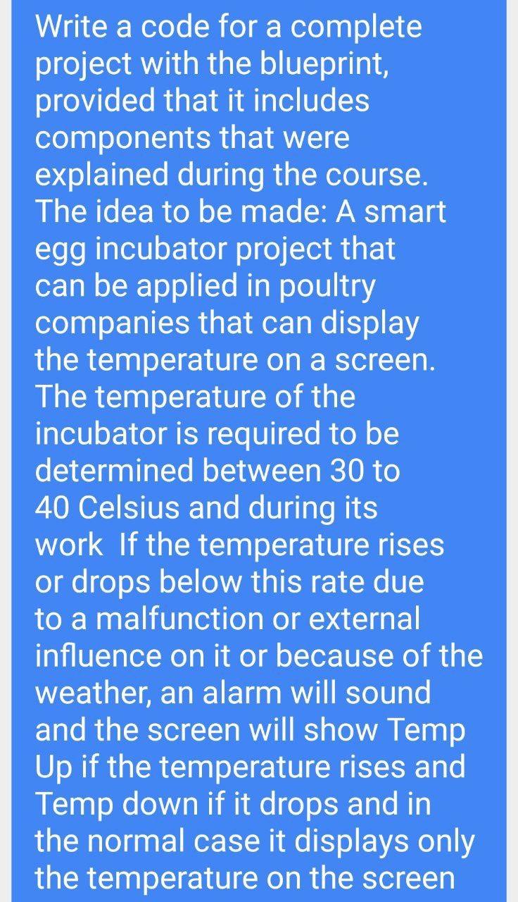 Write a code for a complete project with the | Chegg.com