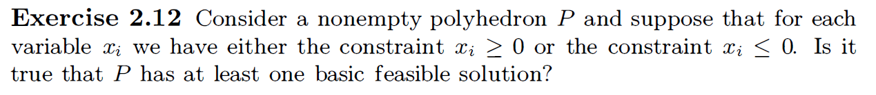 Solved Exercise 2.12 Consider a nonempty polyhedron P and | Chegg.com