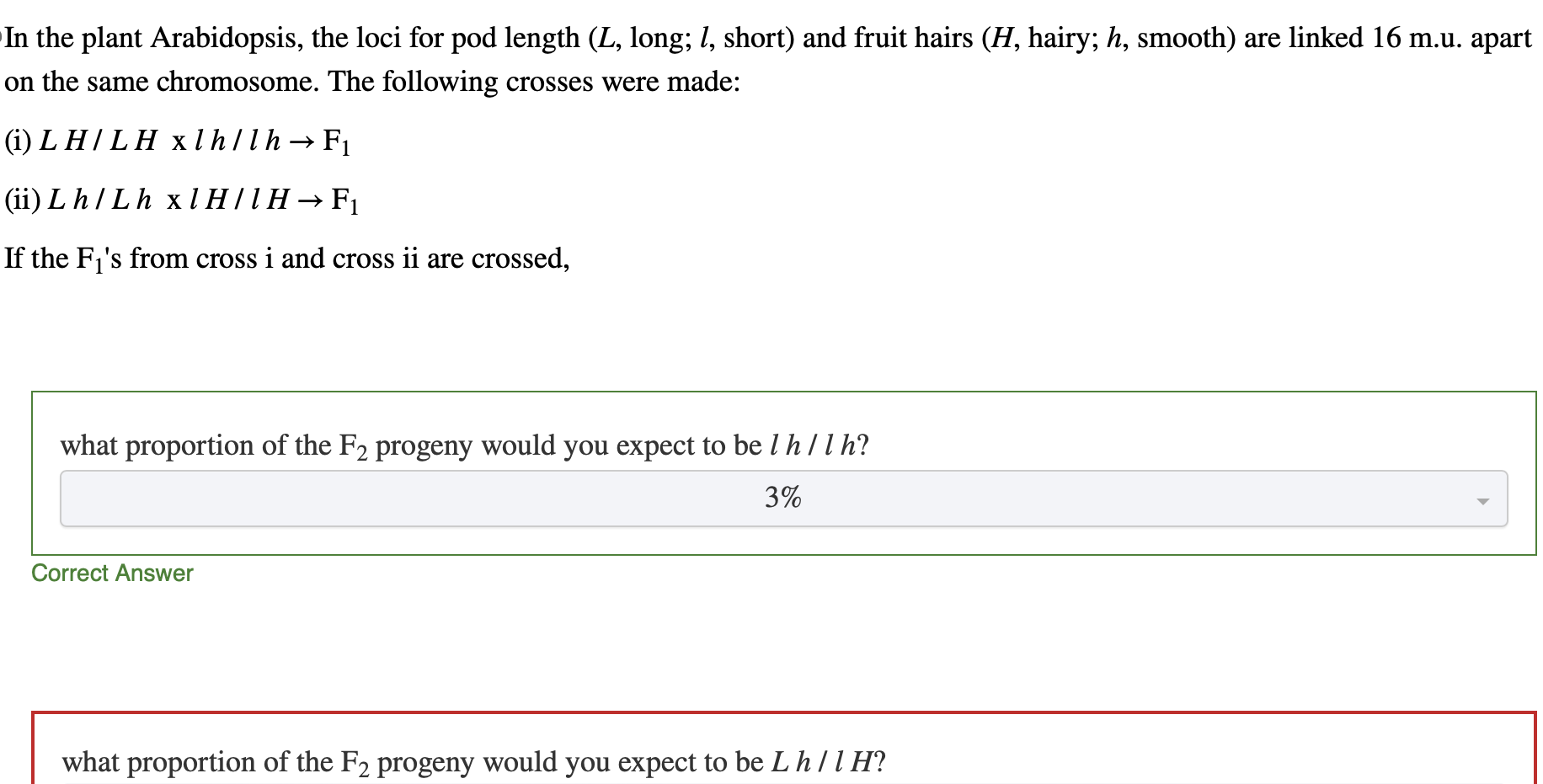 Solved code class="asciimath">what proportion of the F_(2) | Chegg.com