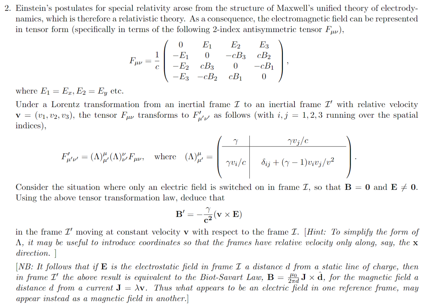 Solved Einstein's postulates for special relativity arose | Chegg.com