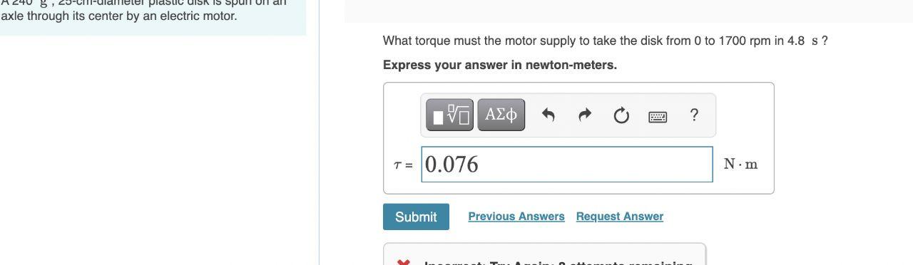 Solved ter plastic UISK IS Spurt um all axle through its | Chegg.com