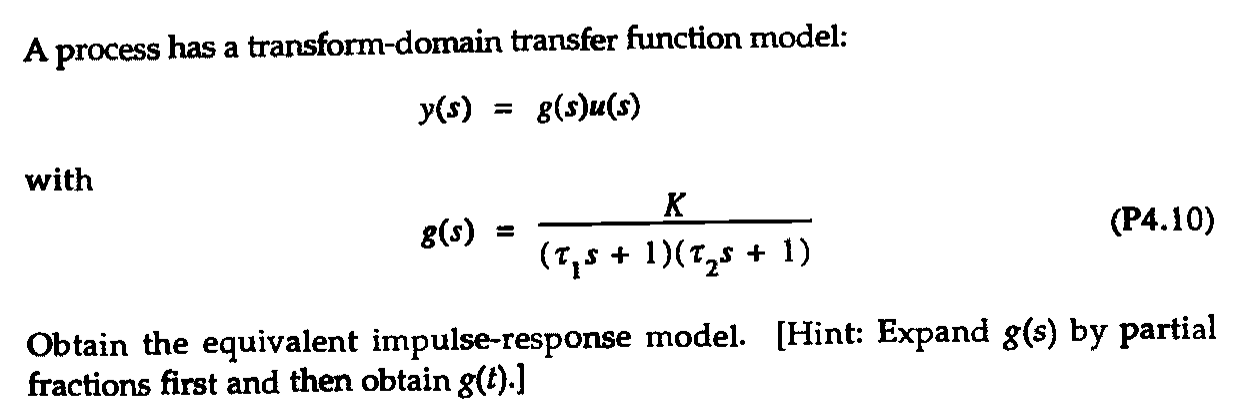 Solved A process has a transform-domain transfer function | Chegg.com