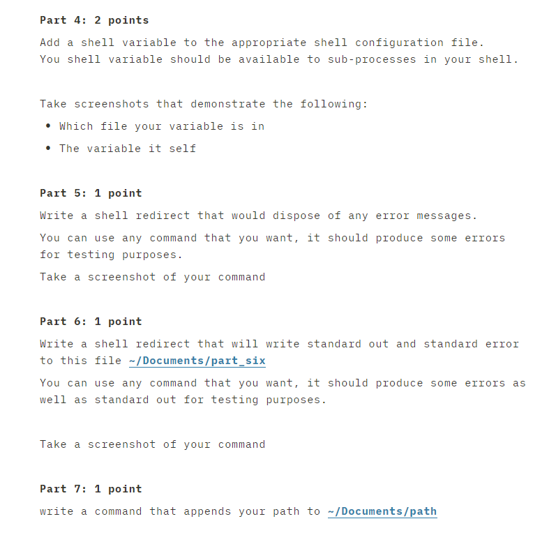 Solved Add A Shell Variable To The Appropriate Shell 