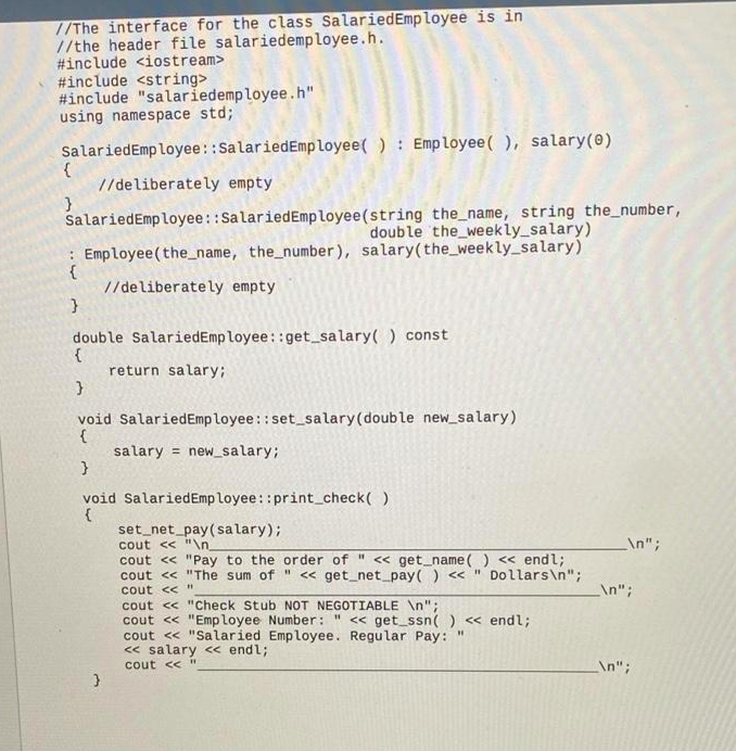 Solved [10 pts] (Chapter 15: Class Inheritence) The original | Chegg.com