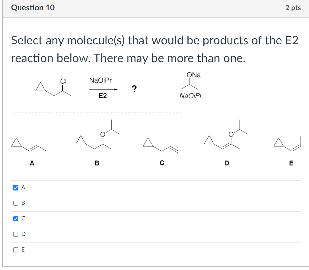 Solved Select any molecule(s) that would be products of the | Chegg.com