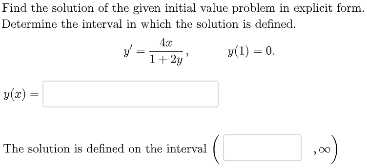 Solved Find the solution of the given initial value problem | Chegg.com