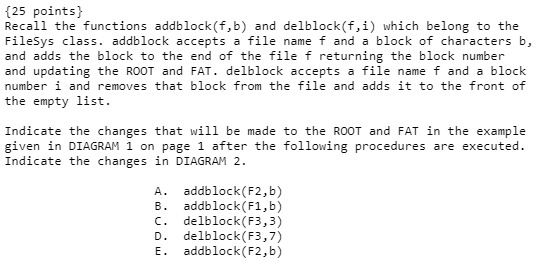 Solved The root directory ROOT and file allocation table FAT | Chegg.com