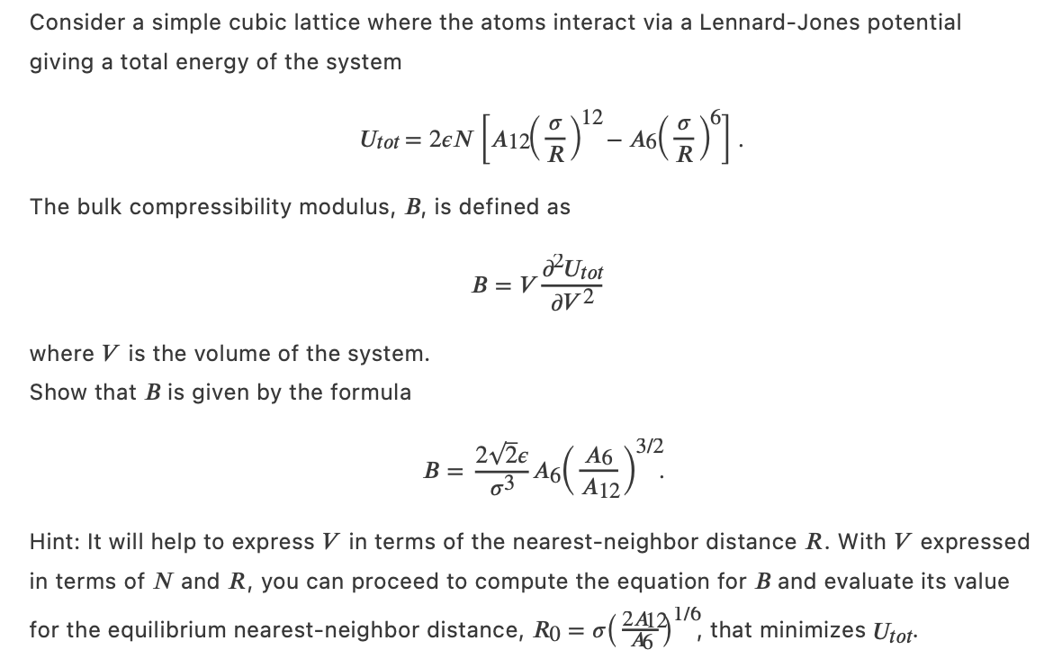 Solved Consider a simple cubic lattice where the atoms | Chegg.com