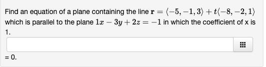 Solved Find an equation of a plane containing the line | Chegg.com