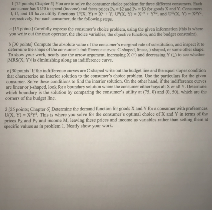 Solved 1 [75 points; Chapter 5] You are to solve the | Chegg.com