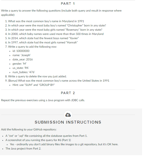 Download and extract the database files: | Chegg.com