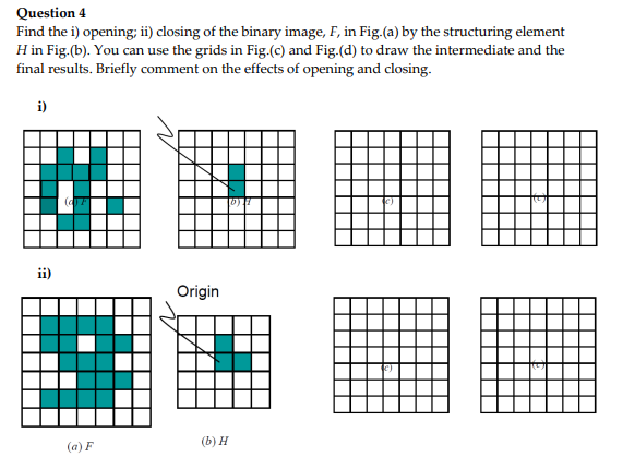 Solved Question 4 Find the i) opening; ii) closing of the | Chegg.com