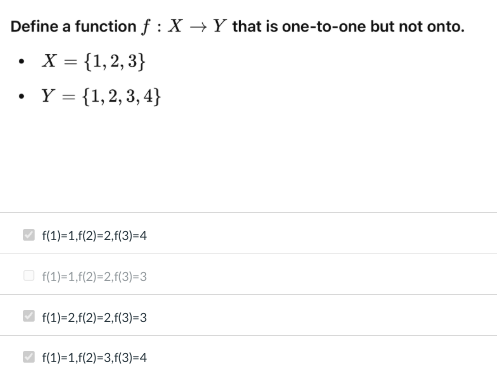 Solved Define a function f:x→Y ﻿that is ﻿one-to-one but not | Chegg.com