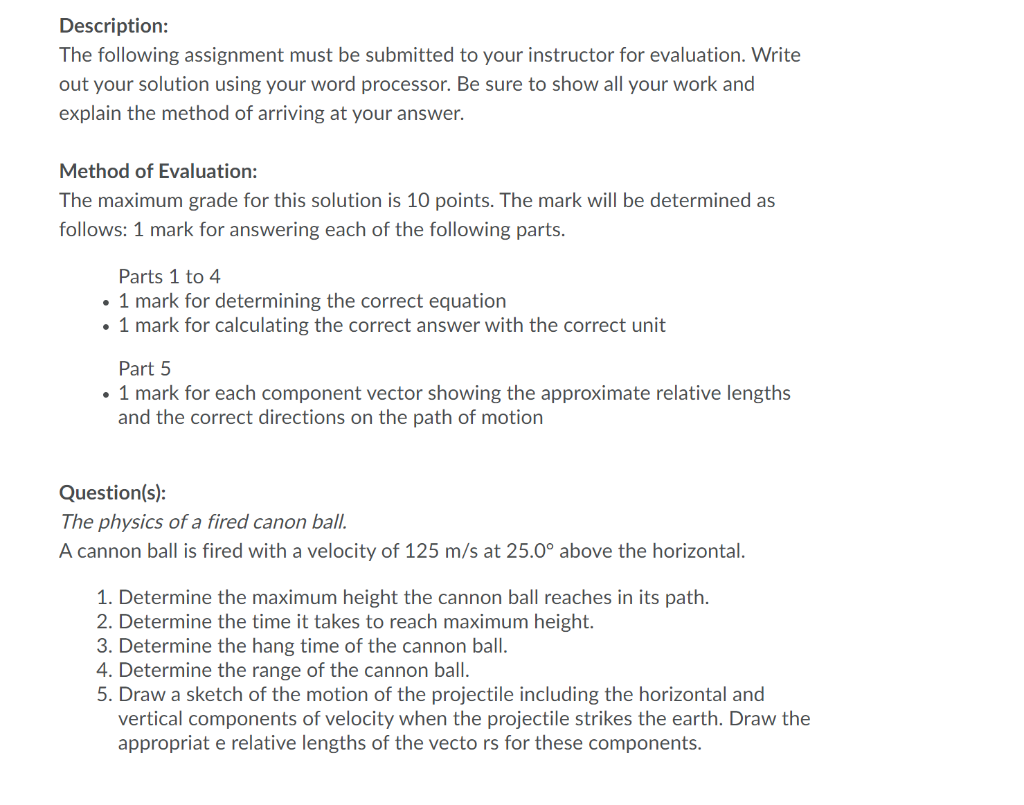 Solved Description: The following assignment must be | Chegg.com
