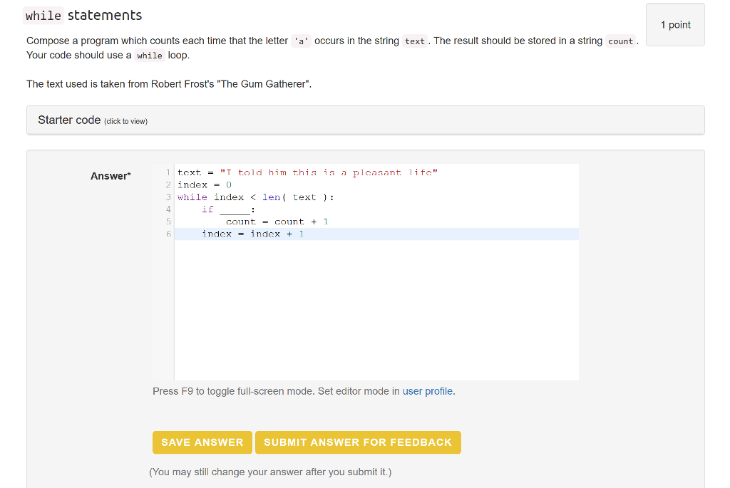 Solved while statements point Compose a program which counts | Chegg.com