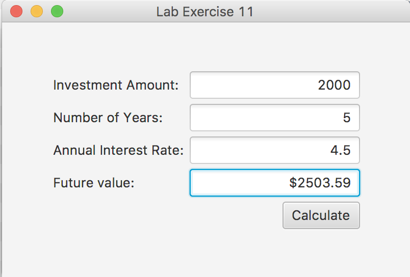 Solved Java (eclipse) (Create an investment-value | Chegg.com