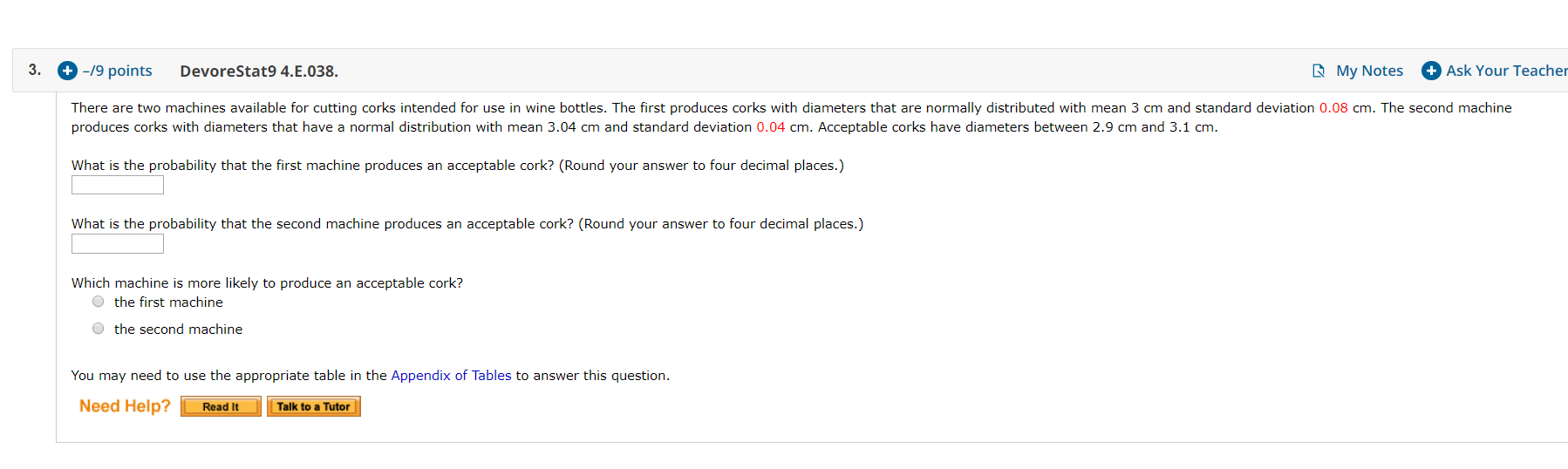 Solved 3. + -19 points DevoreStat9 4.E.038. My Notes + Ask | Chegg.com Solved 3. + -19 points DevoreStat9 4.E.038. My Notes + Ask | Chegg.com