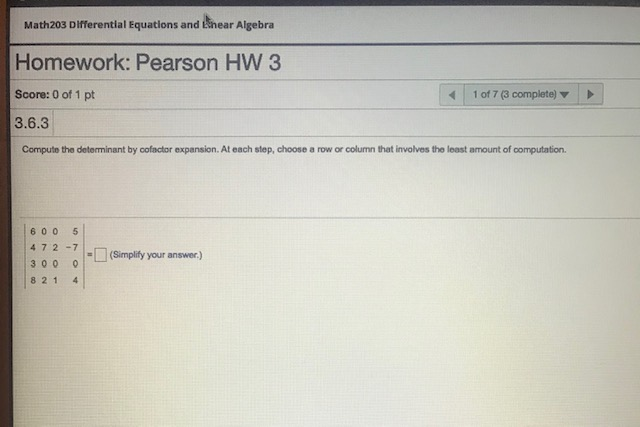 Solved Math203 Differential Equations and near Algebra | Chegg.com