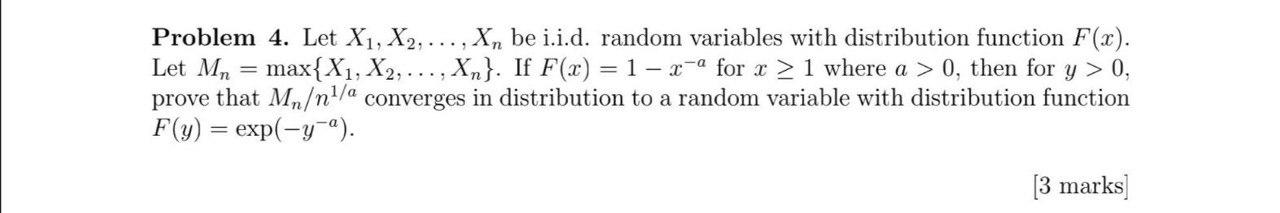 Solved Problem 4. Let X1,X2,…,Xn be i.i.d. random variables | Chegg.com