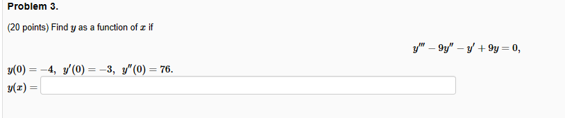 Solved Find yy as a function of xx | Chegg.com
