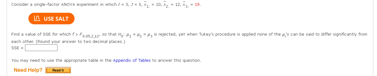 Solved Consider a single-factor ANOVA experiment in which | Chegg.com