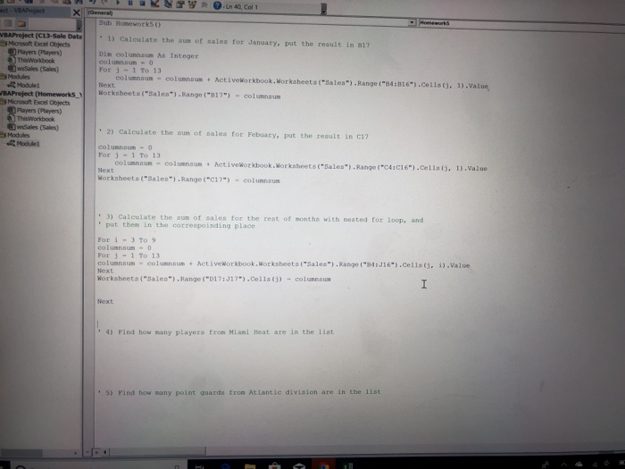 Solved BAProject (C13-sale Data s Micosoft Excel Objects 1) | Chegg.com