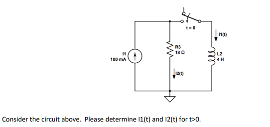 Solved Consider the circuit above. Please determine I1(t) | Chegg.com