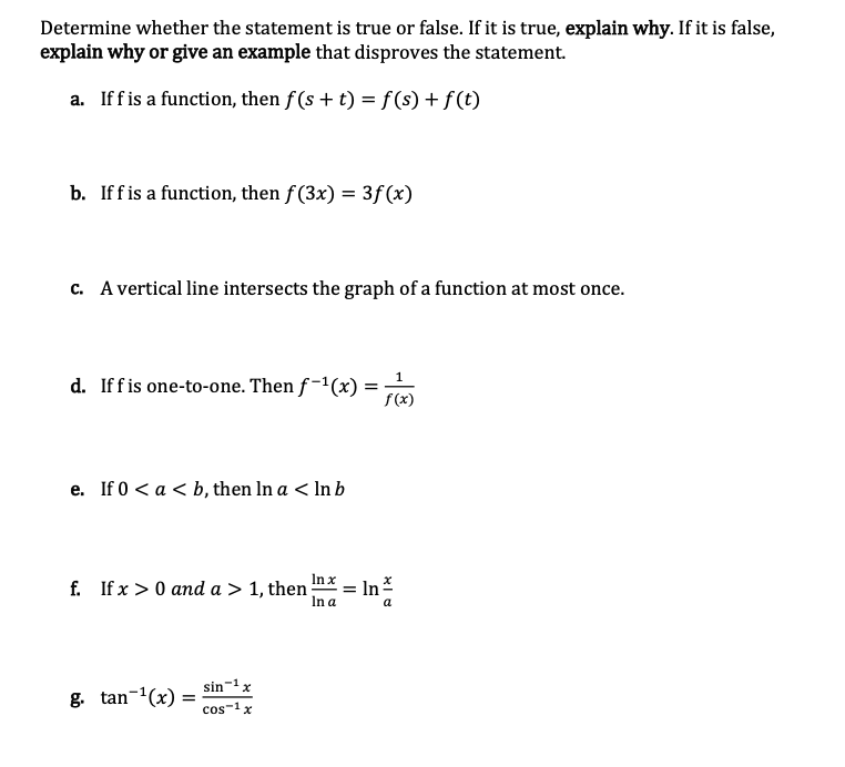 Solved Determine whether the statement is true or false. If | Chegg.com