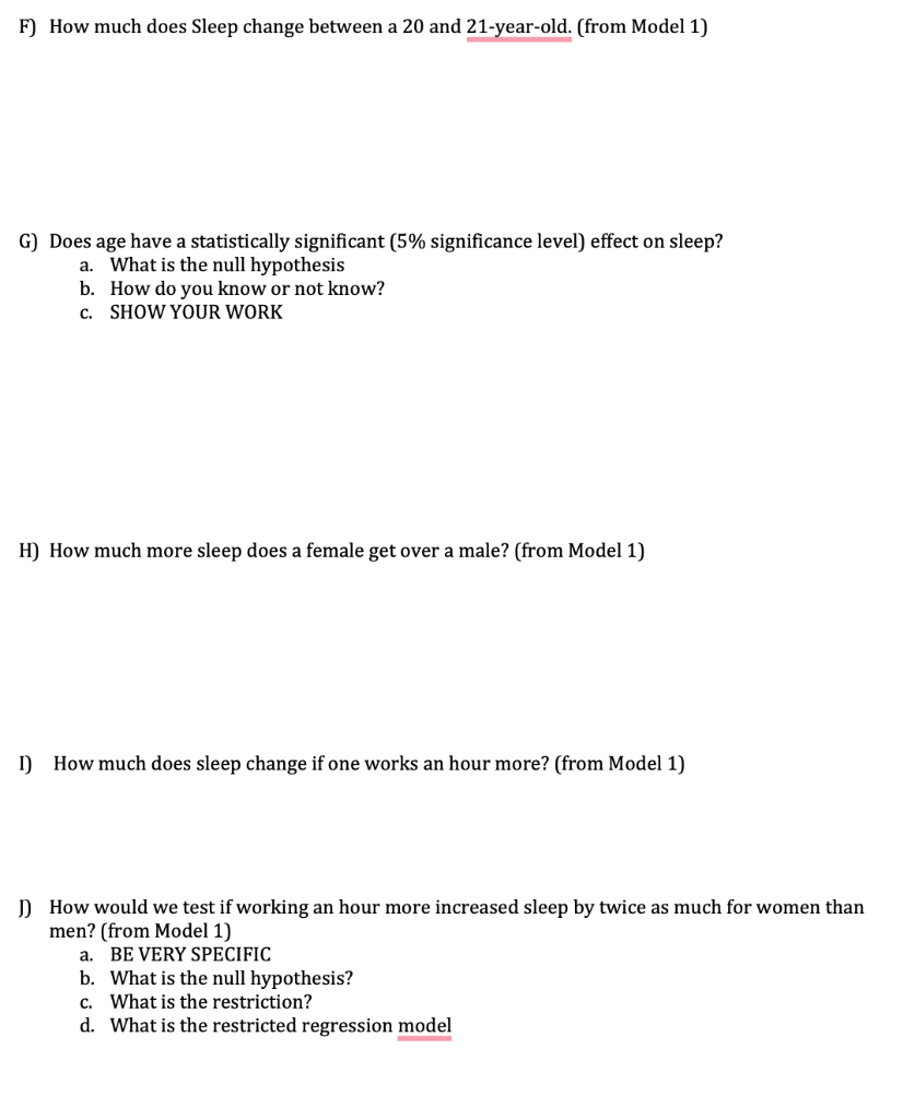 Solved Consider the following 2 regression models. n=1000 | Chegg.com