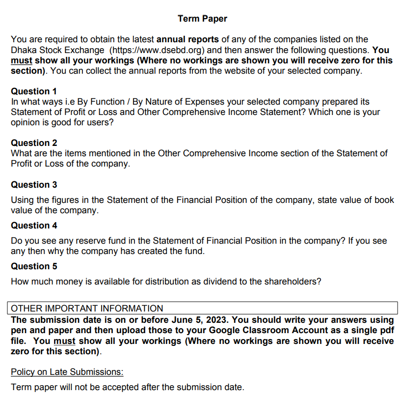 You are required to obtain the latest annual reports | Chegg.com