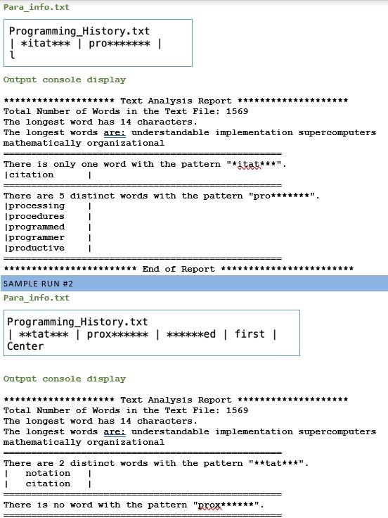 Solved PROGRAM 3: TEXT PATTERN IDENTIFICATION 3. Line 3 : | Chegg.com