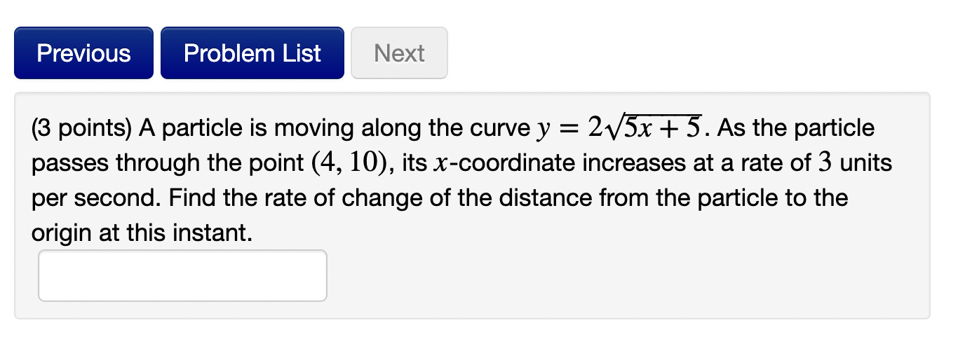Solved ( 3 points) A particle is moving along the curve | Chegg.com