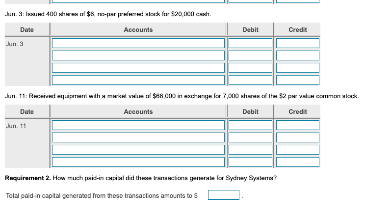 Solved Requirements 1 Journalize The Transactions