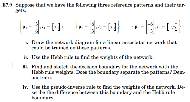 Solved E7.9 Suppose that we have the following three | Chegg.com