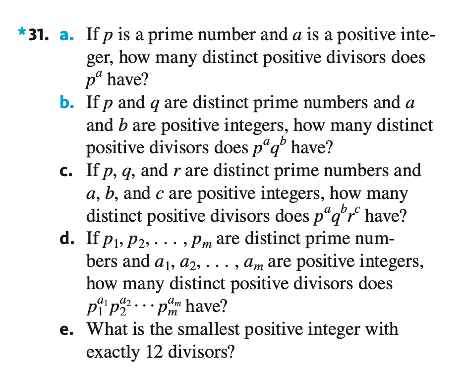 Solved 1. a. If p is a prime number and a is a positive | Chegg.com