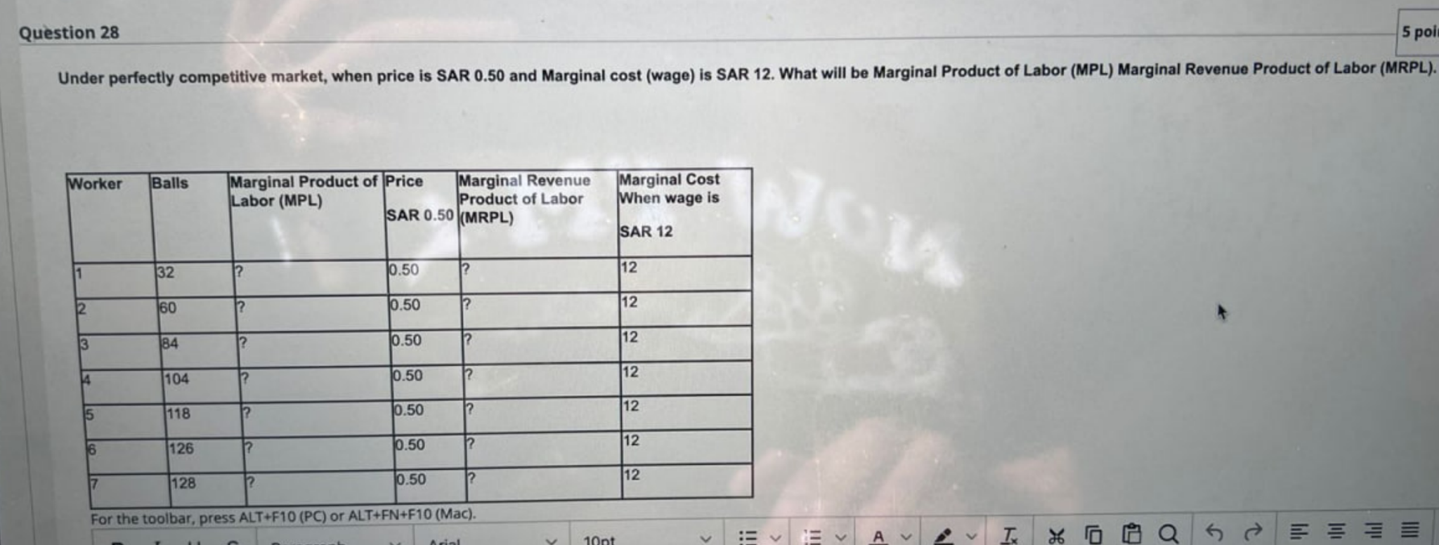 Solved Question 28 5 ﻿poi Under perfectly competitive | Chegg.com