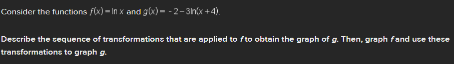 Solved Consider the functions f(x)=lnx ﻿and | Chegg.com