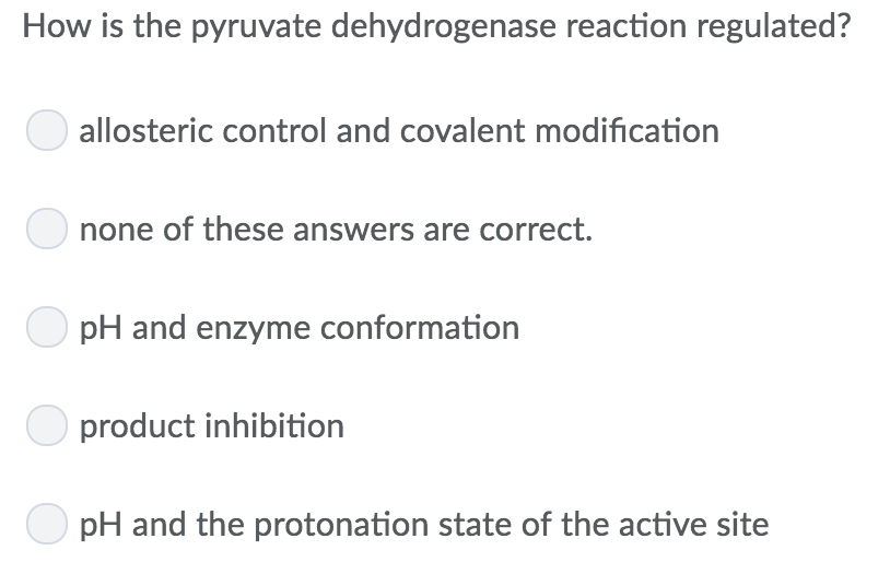 Solved How is the pyruvate dehydrogenase reaction regulated? | Chegg.com