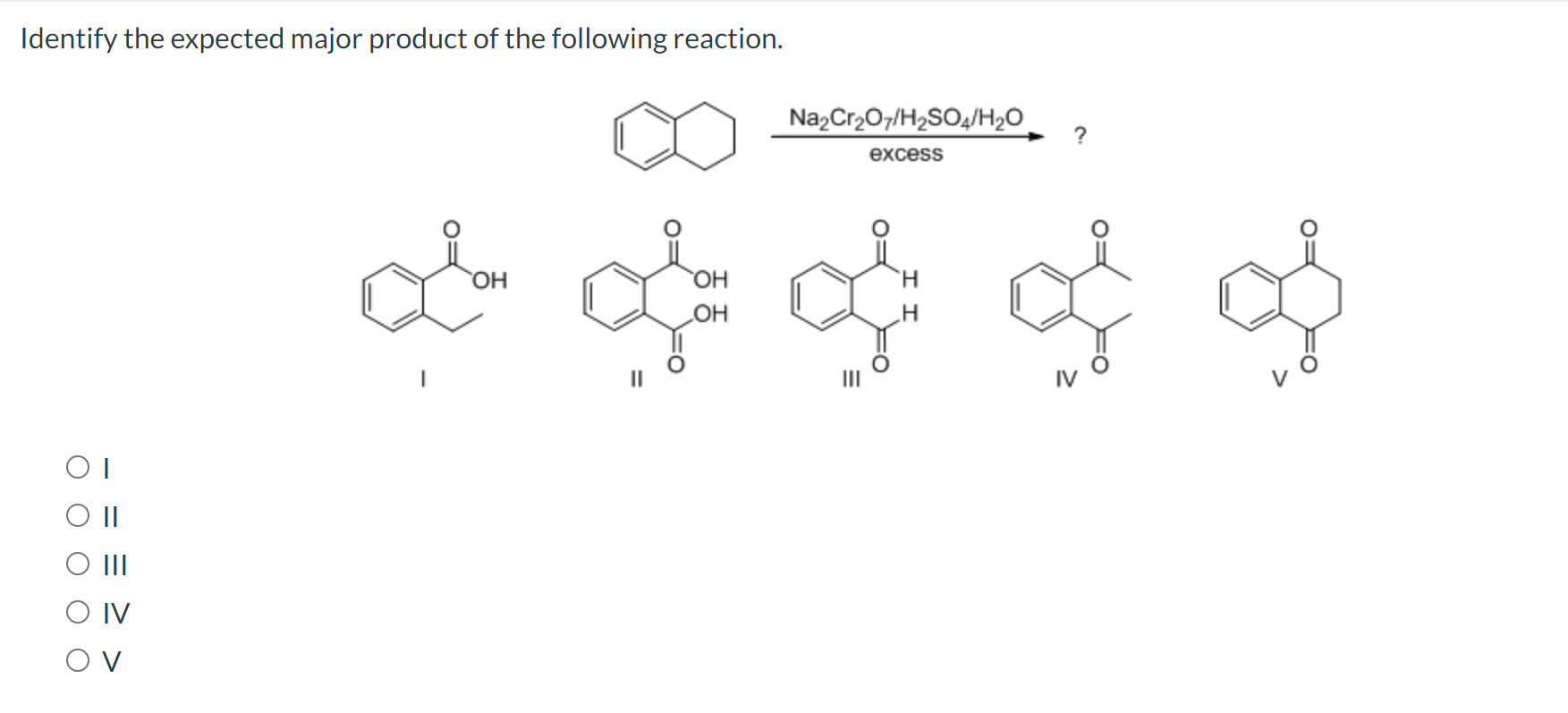 Solved Identify the expected major product of the following | Chegg.com