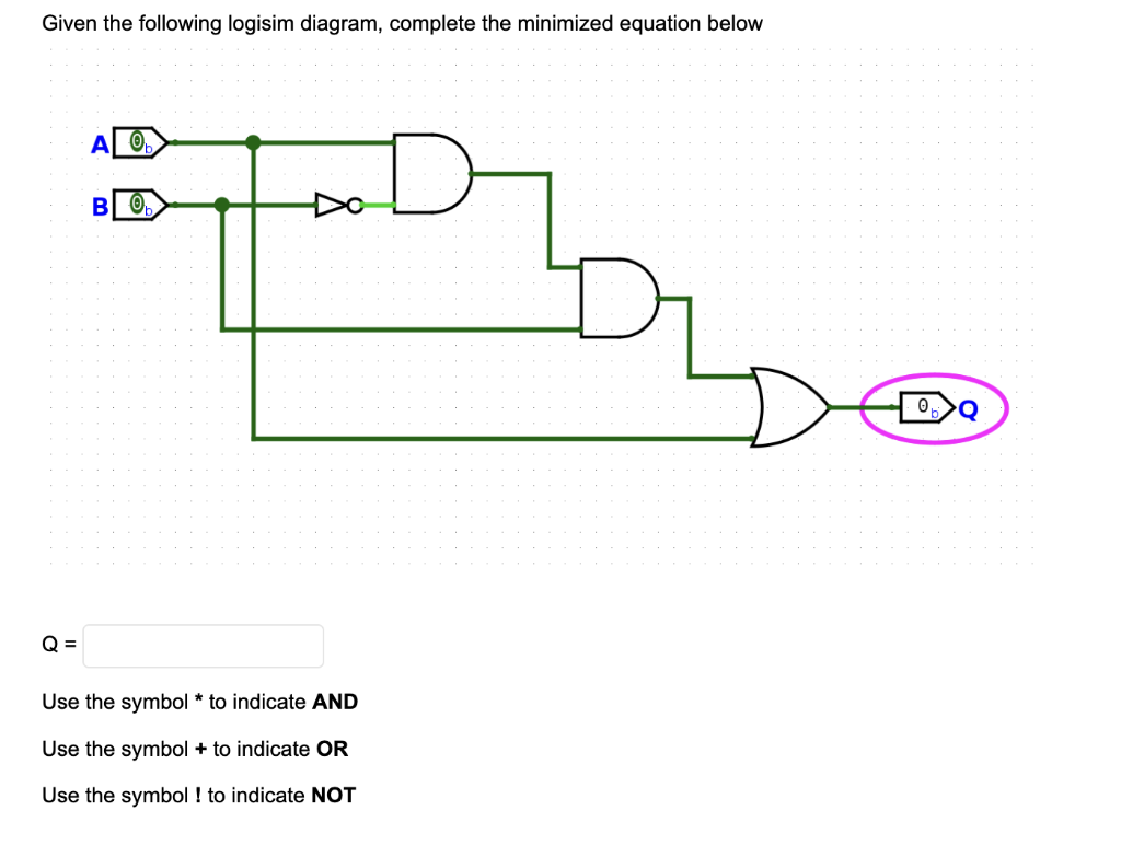 Solved Given the following logisim diagram, complete the | Chegg.com