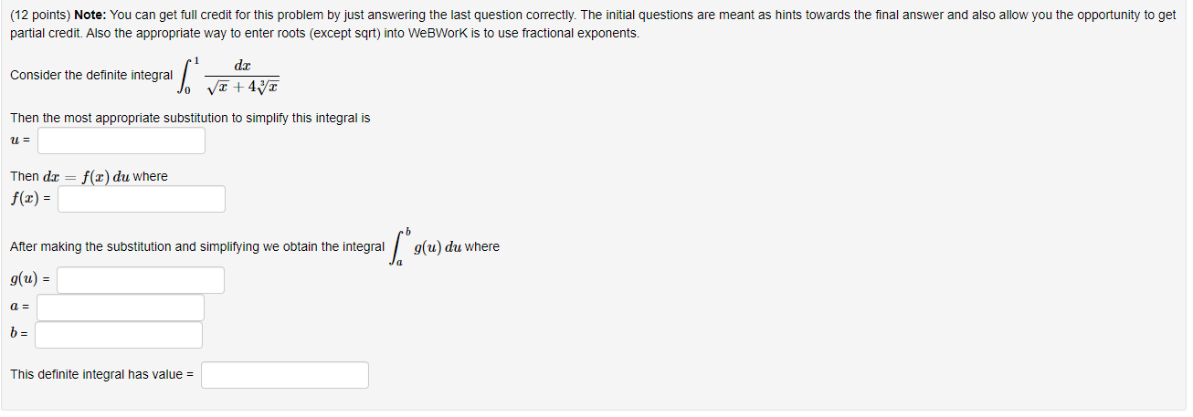 Solved partial credit. Also the appropriate way to enter | Chegg.com