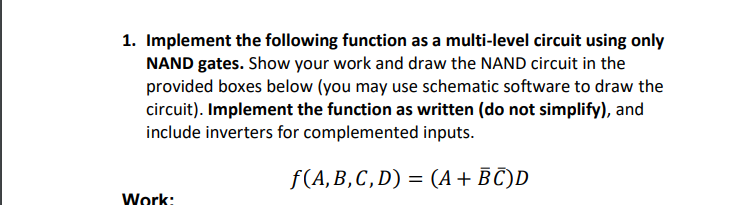 Solved . Implement the following function as a multi-level | Chegg.com