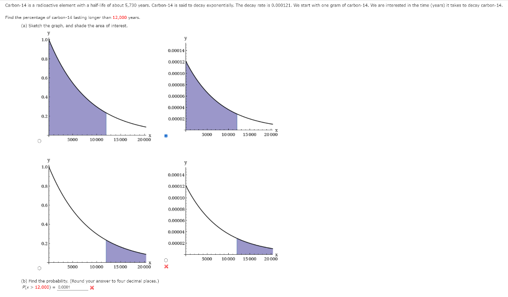 Solved Carbon-14 is a radioactive element with a half-life | Chegg.com